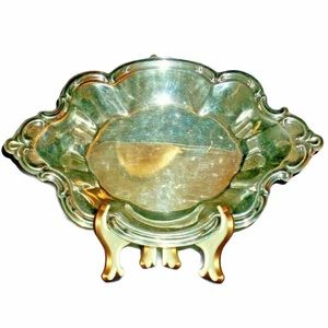 Unknown | Dining | Vintage Antique Ornate Silver Plated Candy Dish ...